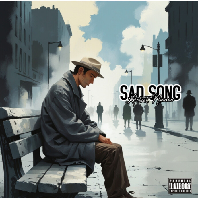 Plantilla de Black Sad Song Album Cover | PosterMyWall