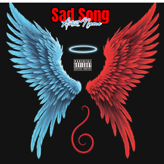 Black Sad Song Album Cover Template | PosterMyWall