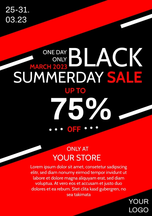Copy of Black Sale Summer Season Poster | PosterMyWall