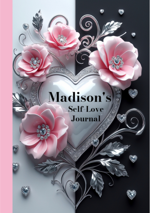 Black Self-Love Journal Cover A4 Template | PosterMyWall
