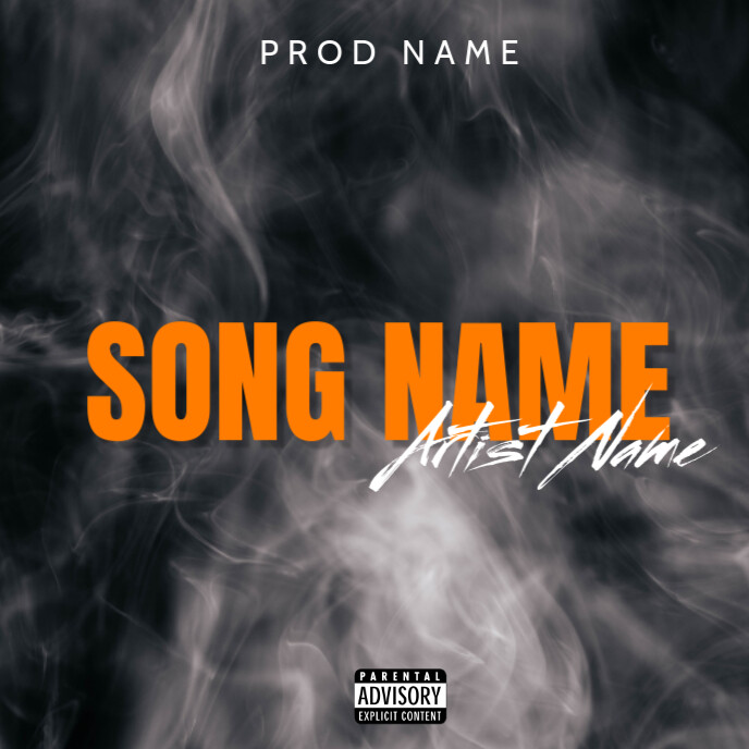 Black Smoke Song Mixtape Album Cover Album Co Template | PosterMyWall