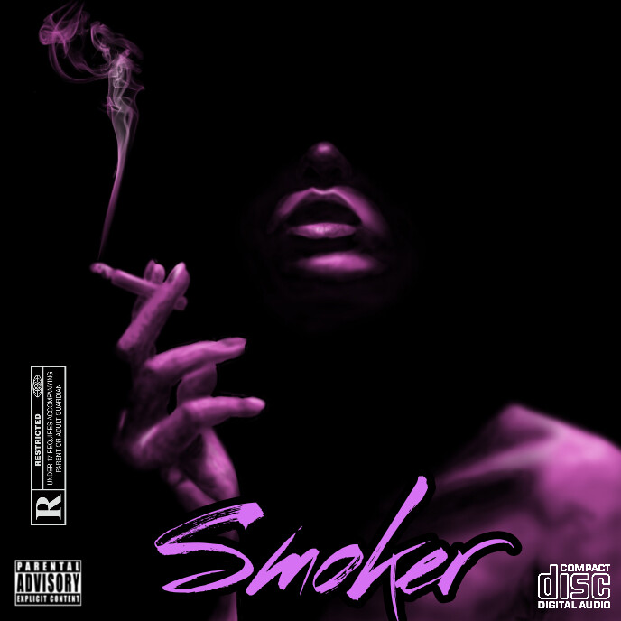 Black Smoker Sad Album Cover Album Cover Template | PosterMyWall