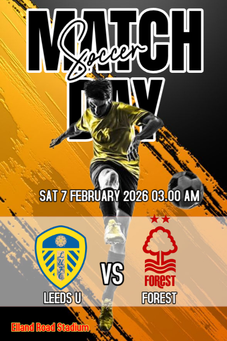 Black Soccer Match Poster Template | PosterMyWall