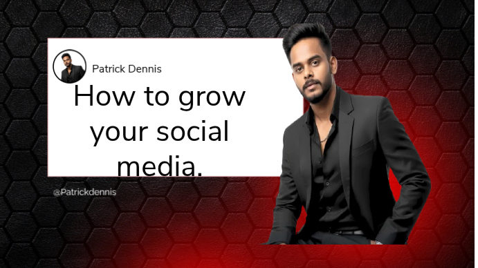 Black Social Media Growth YouTube Thumbnail Template | PosterMyWall