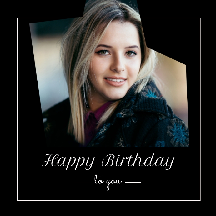 Black soft happy birthday template | PosterMyWall
