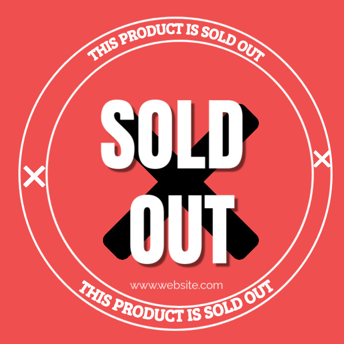 Black Sold Out Instagram Post Templat | PosterMyWall