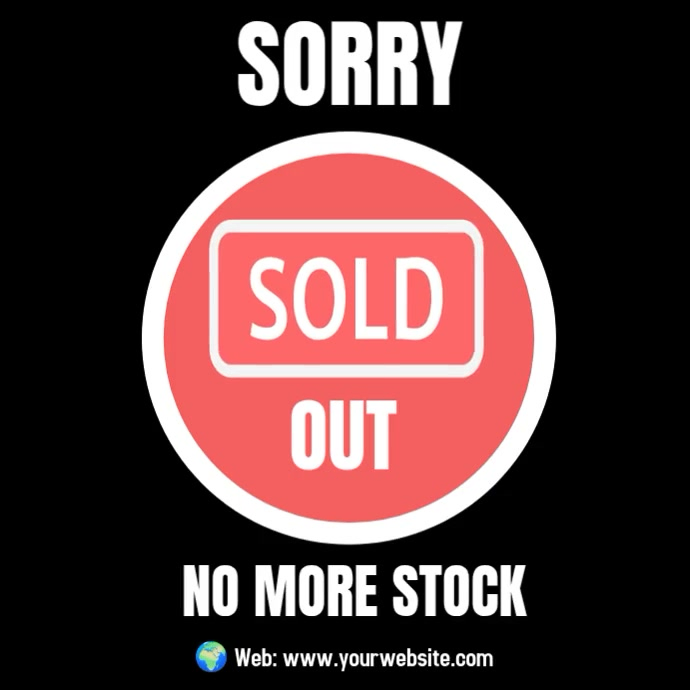 Plantilla de Black Sold Out Instagram Post | PosterMyWall