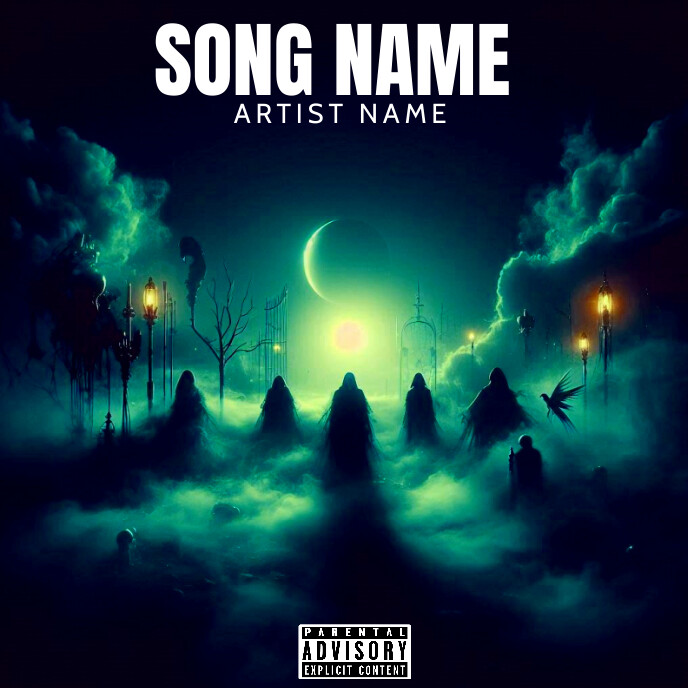 Black Song Album Cover Album Cover Templat | PosterMyWall