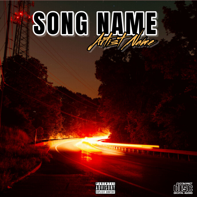 Black Song Album Cover Templat | PosterMyWall