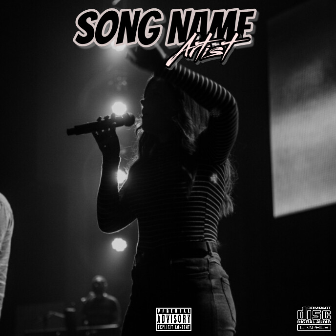 Black Song Cover Album Cover Template | PosterMyWall