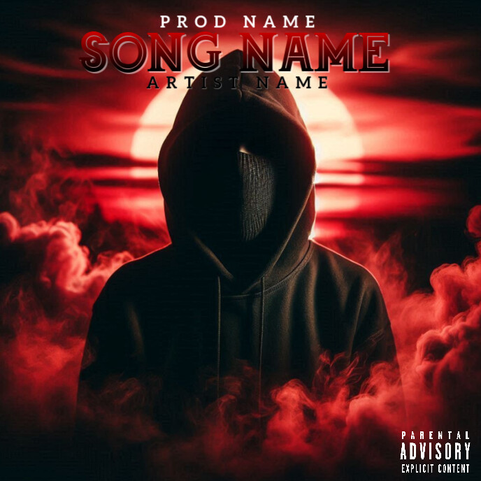 Black Song Cover Album Cover Template | PosterMyWall