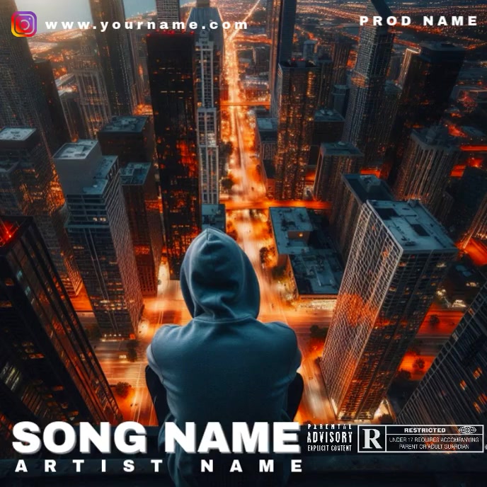 Black Song Cover Album Cover Template | PosterMyWall