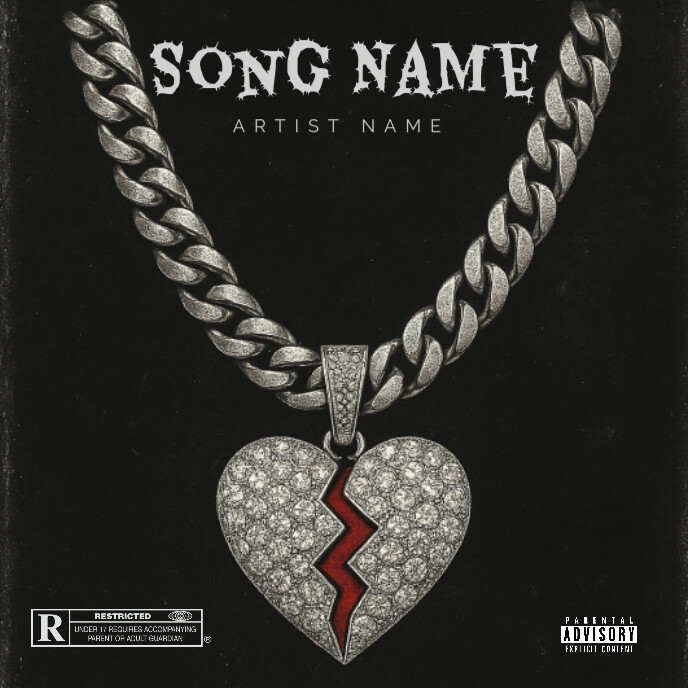 Black Song Cover Album Cover Template | PosterMyWall