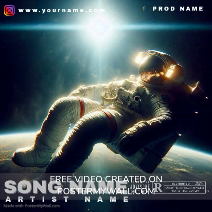 Black Song Cover Album Cover Template | PosterMyWall