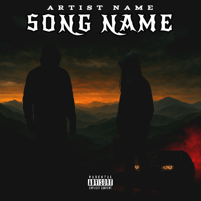 Black Song Cover Logo Template | PosterMyWall