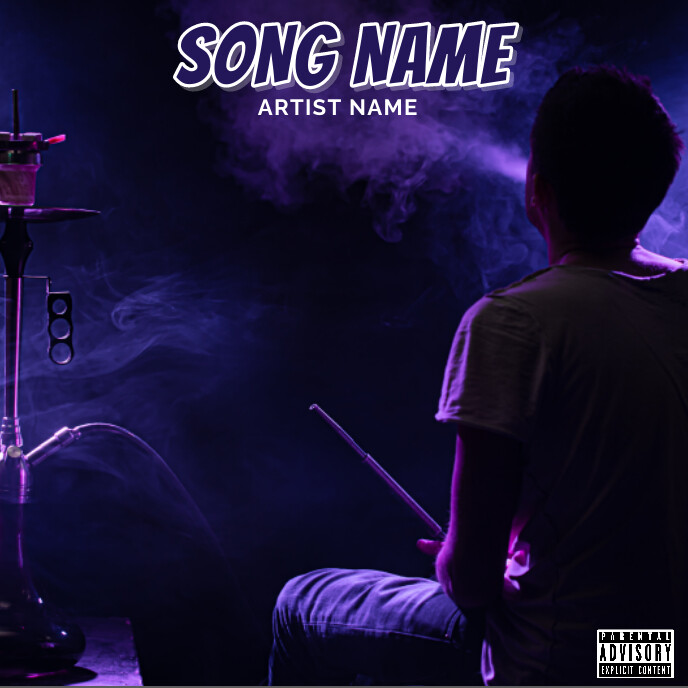 Black Song Name Album Cover Template | PosterMyWall