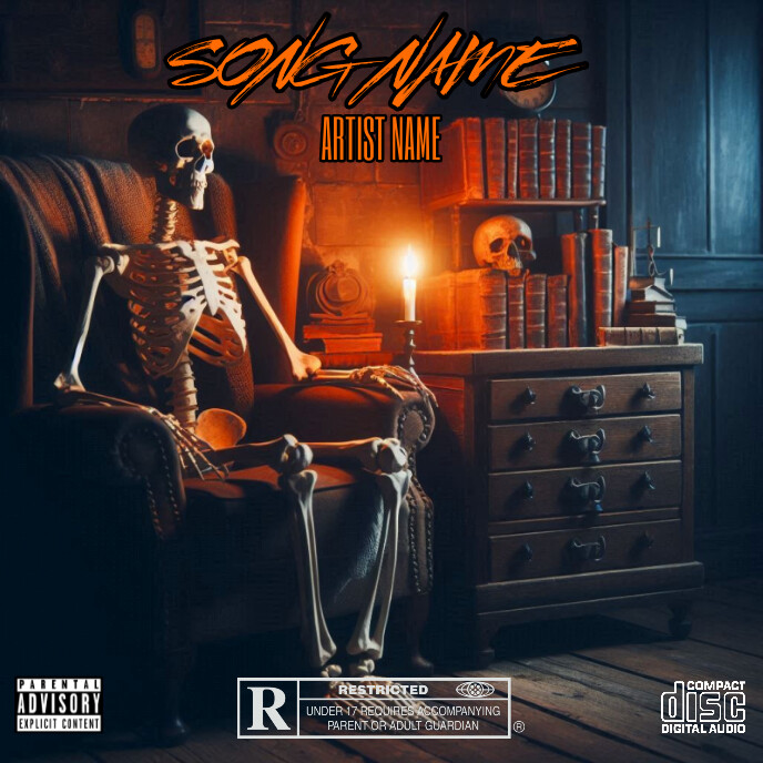 Black Song Name Album Cover Template | PosterMyWall