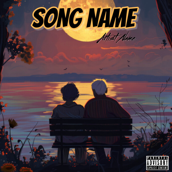 Black Song Name Album Cover Template | PosterMyWall