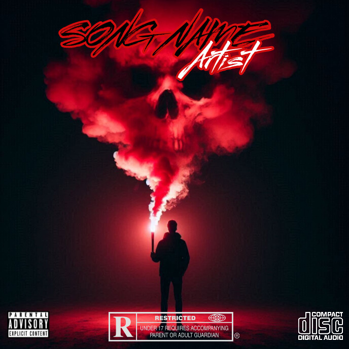 Black Song Name Album Cover Template | PosterMyWall