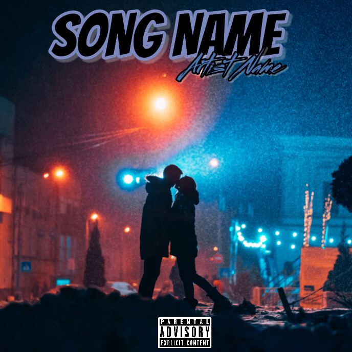 Plantilla de Black Song Name Album Cover | PosterMyWall