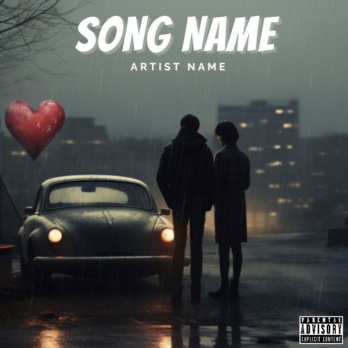 Black Song Name Cover Album Cover Template | PosterMyWall