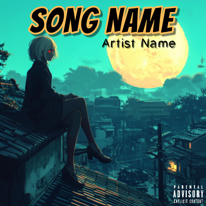 Copy of Black Song Name Cover Album Cover | PosterMyWall