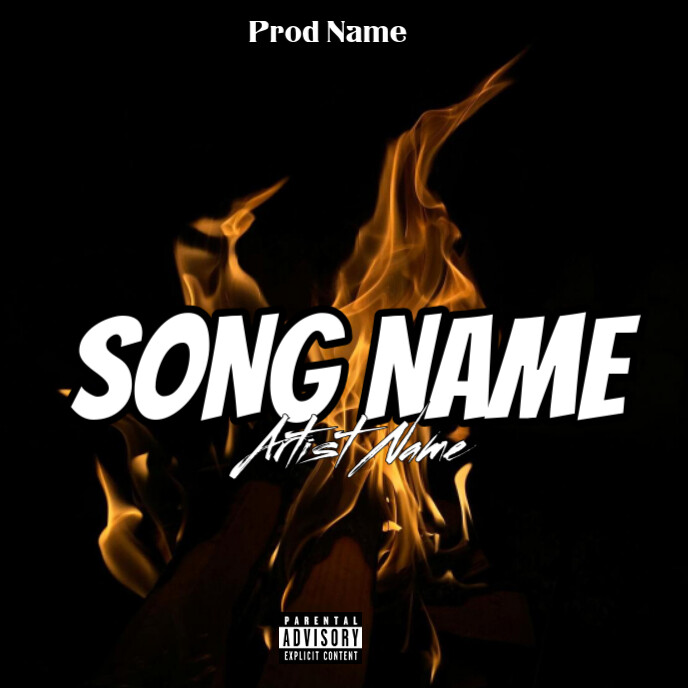 Black Song Texture Album Cover Template | PosterMyWall