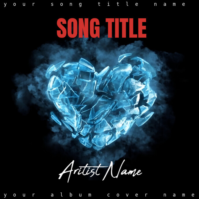 Black Song Title Album Cover Template | PosterMyWall