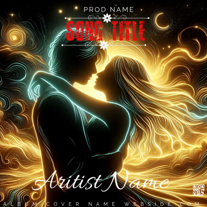 Black Song Title Album Cover Template | PosterMyWall