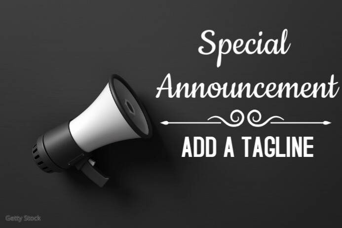 Plantilla de Black Special Announcement Poster | PosterMyWall
