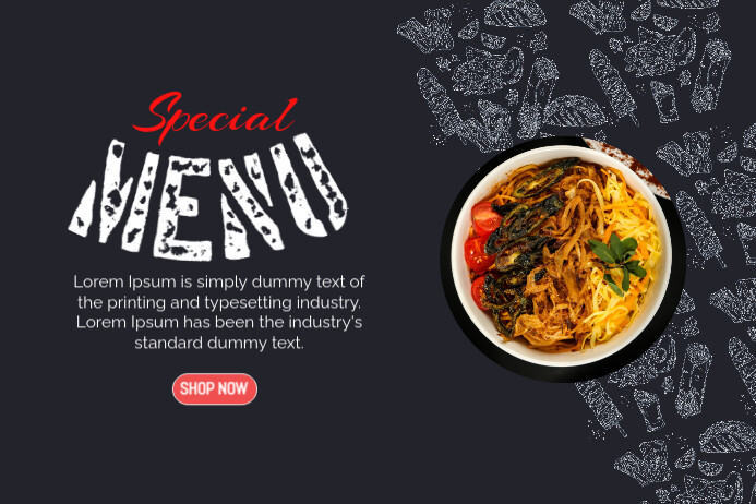 Black Special Menu Label Templat | PosterMyWall