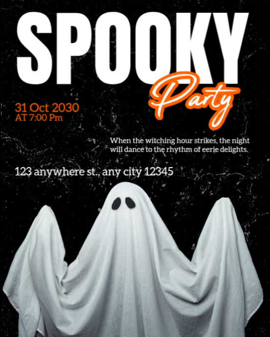Copy of Black Spooky Night Party Invitation Template Instagram Portrait ...