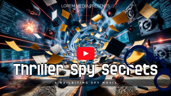 Black Spy Thriller Movie YouTube Thumbnail Template | PosterMyWall