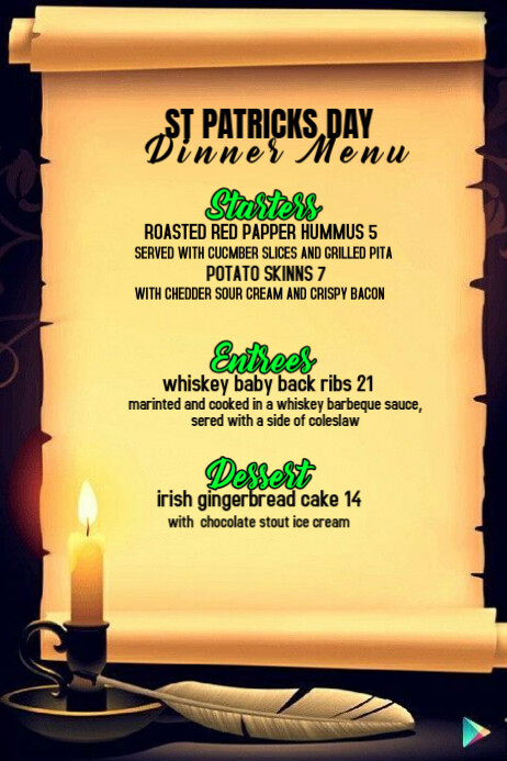 Black St Patrick's Poster Template | PosterMyWall