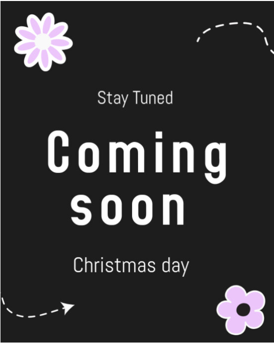 Black Stay Tuned Coming Soon Instagram Portrait Template | PosterMyWall