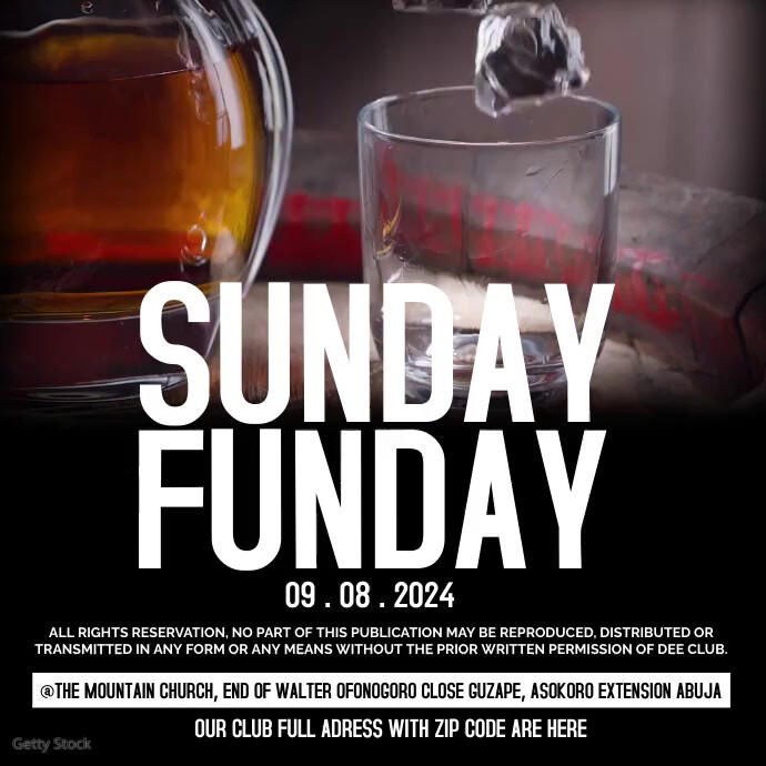 Black Sunday Funday Party Instagram Post Template | PosterMyWall