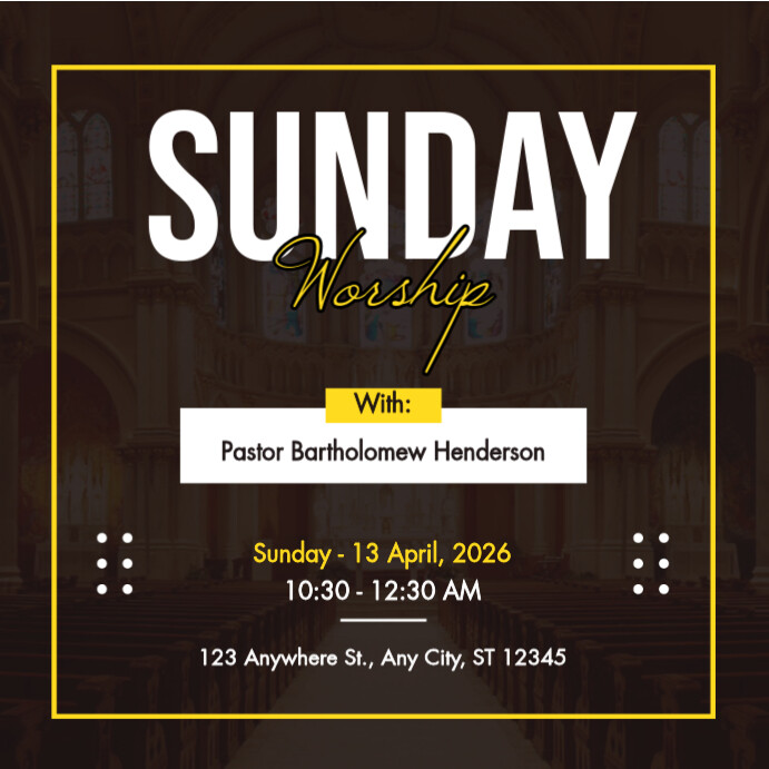 Plantilla de Black Sunday Service Instagram Post | PosterMyWall