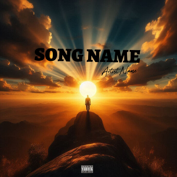 Black Sunset Album Cover Template | PosterMyWall