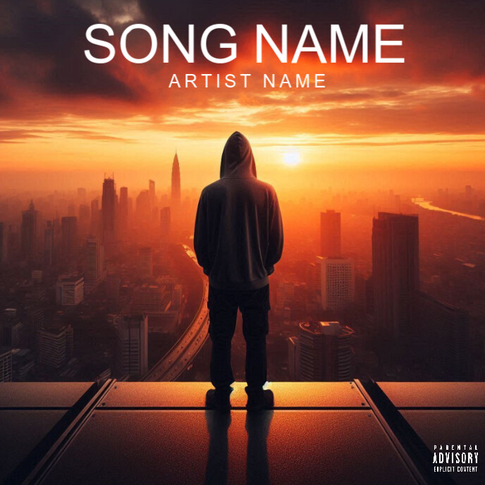 Copy of Black Sunset Cd Song Mixtape Album Cover Art Album Cover ...