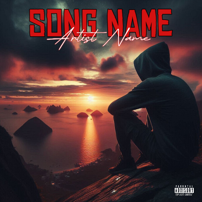 Black Sunset Mixtape Cover Album Cover Template | PosterMyWall