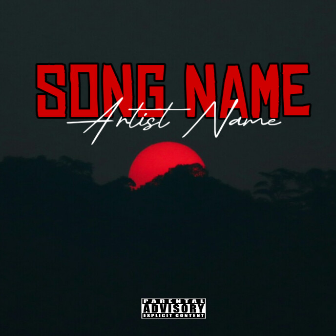 Black Sunset Mixtape Cover Album Cover Template | PosterMyWall