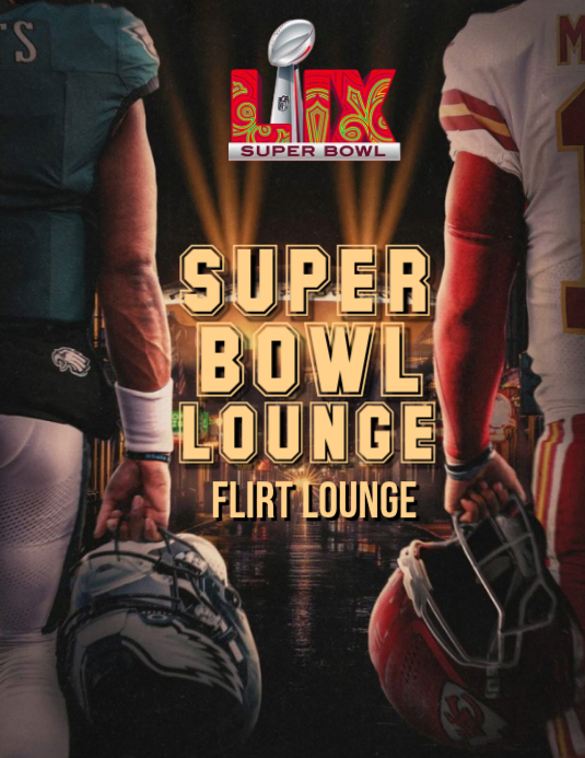Black Super Bowl Event Flyer Template | PosterMyWall