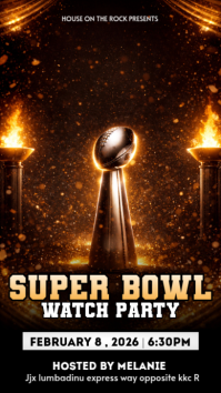 Black Super Bowl Watch Party 2026 Template | PosterMyWall