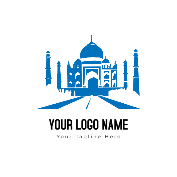 Black Taj Mahal Mehtab Bagh Tomb Of I'timād-ud-daulah Logo Template ...