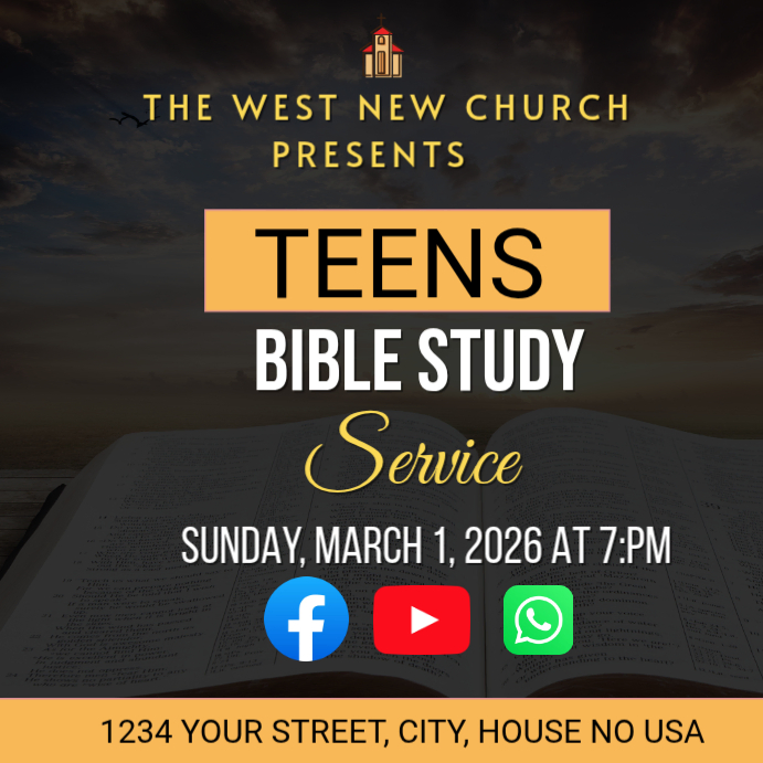 Plantilla de Black Teens Bible Study Instagram Post | PosterMyWall