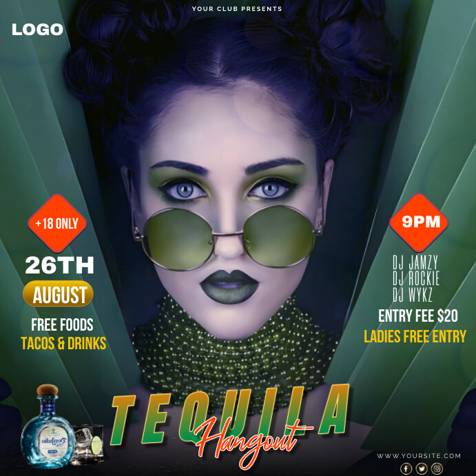 Plantilla de Black Tequila Day Hangover Instagram Post | PosterMyWall