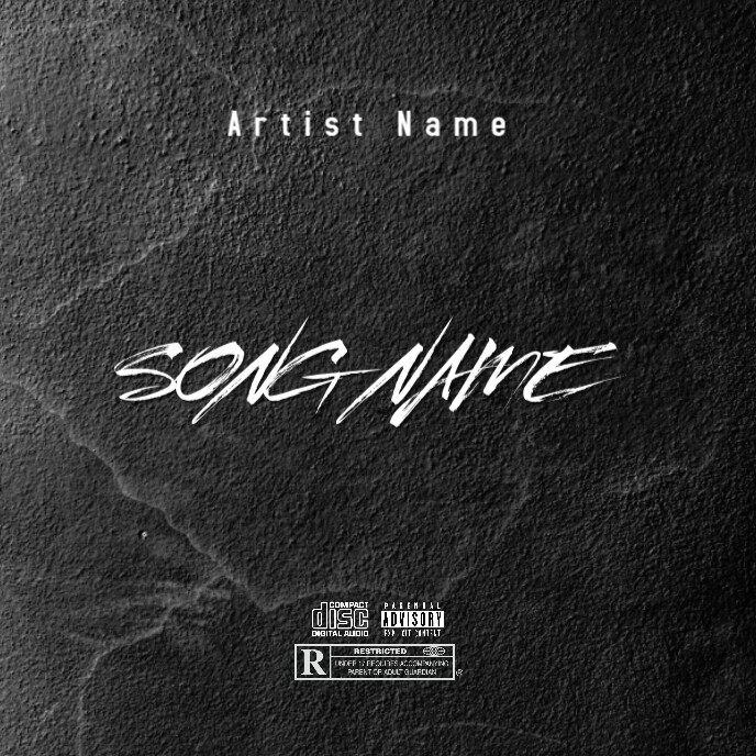 Black Texture Mixtape And Smoke Album Cover Template | PosterMyWall