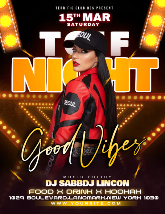 Black TGIF Club Night Event Flyer Template | PosterMyWall