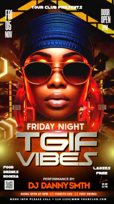 Copy of Black Tgif Vibes Night Party Video Flyer Instagram Story ...