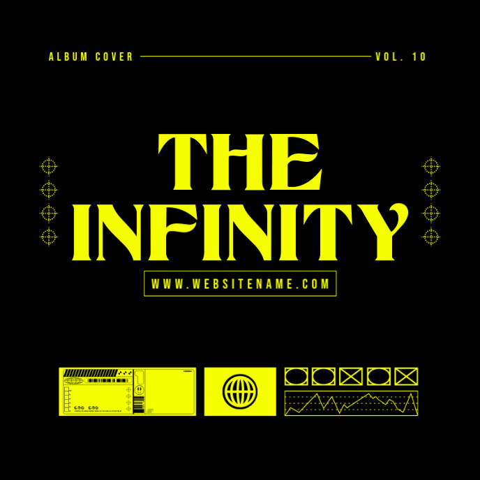 Plantilla de Black The Infinity Album Cover | PosterMyWall